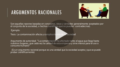 Tipos de argumentos y ejemplos