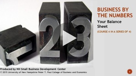 Business by the Numbers, Course 4: Your Balance Sheet