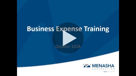 Business Expense Training 8-17