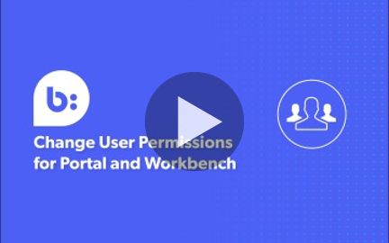 Change User Permissions for Portal and Workbench