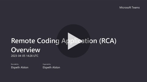 Remote Coding Application (RCA) Overview-20230405_072557-Meeting Recording