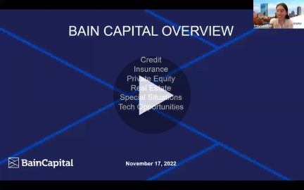 Bain Capital Information Session - Nov 17, 2022