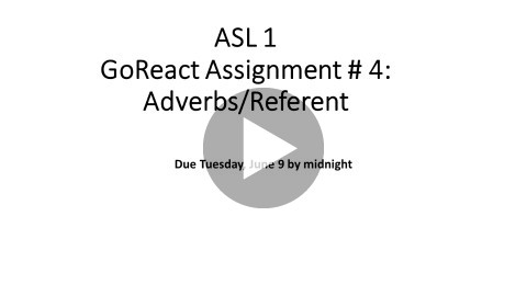 Goreact # 4: Adverbs/Referent