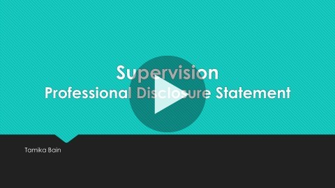Professional Disclosure Statement Presentation
